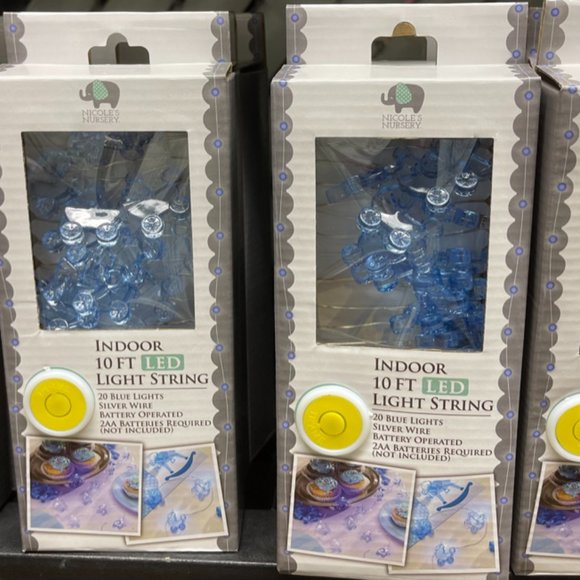 Party Supplies | Baby Shower 12 Packs Of 1 Ft Indoor 20 Blue Light ...